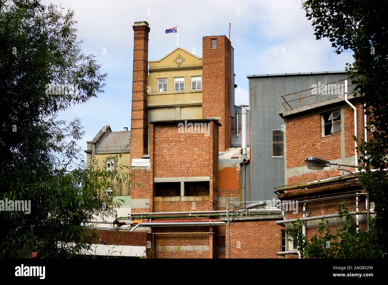 Beautiful shot of a building in South Hobart in Australia with the ...