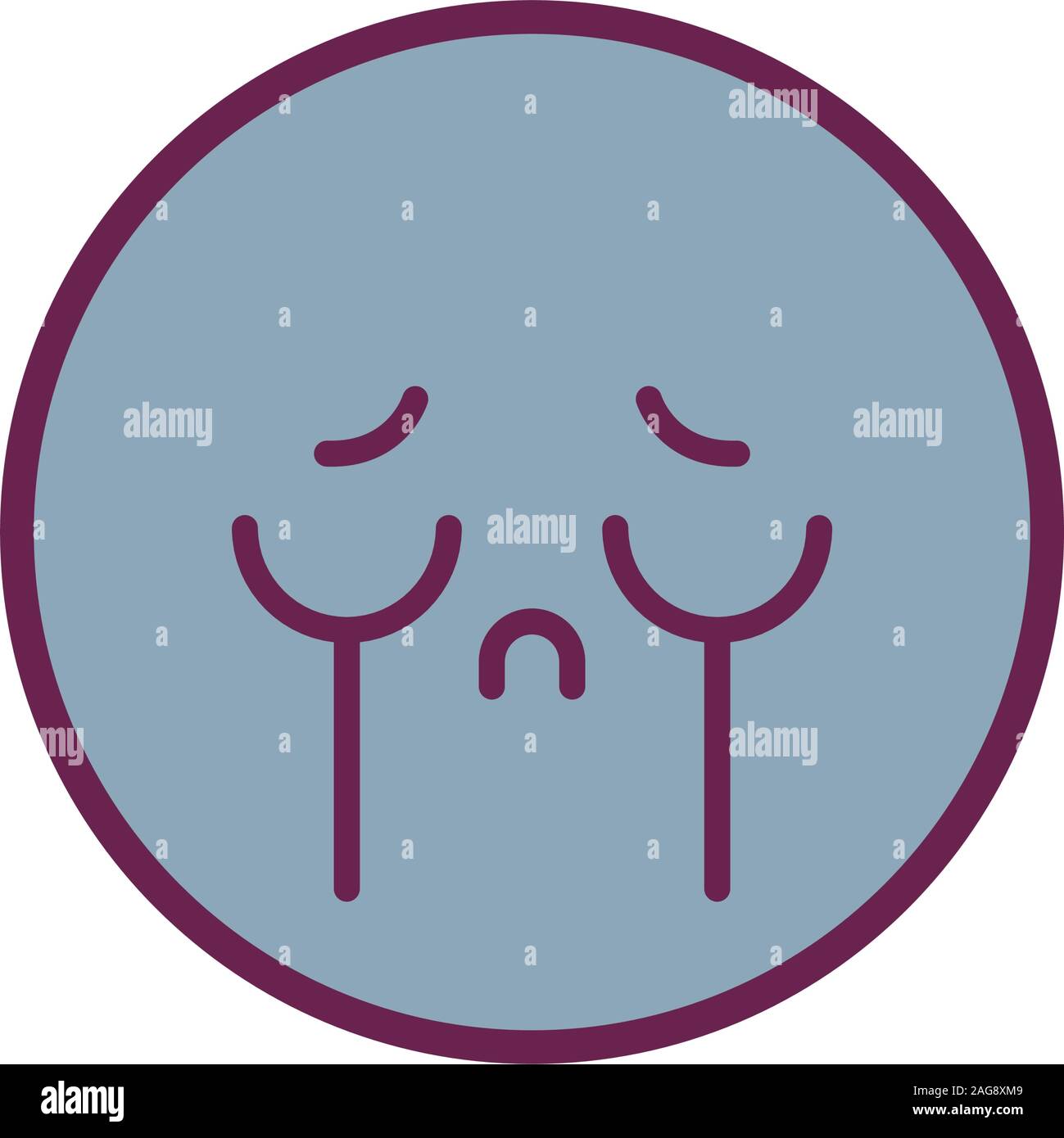 crying circle cartoon design, Kawaii expression cute character funny ...