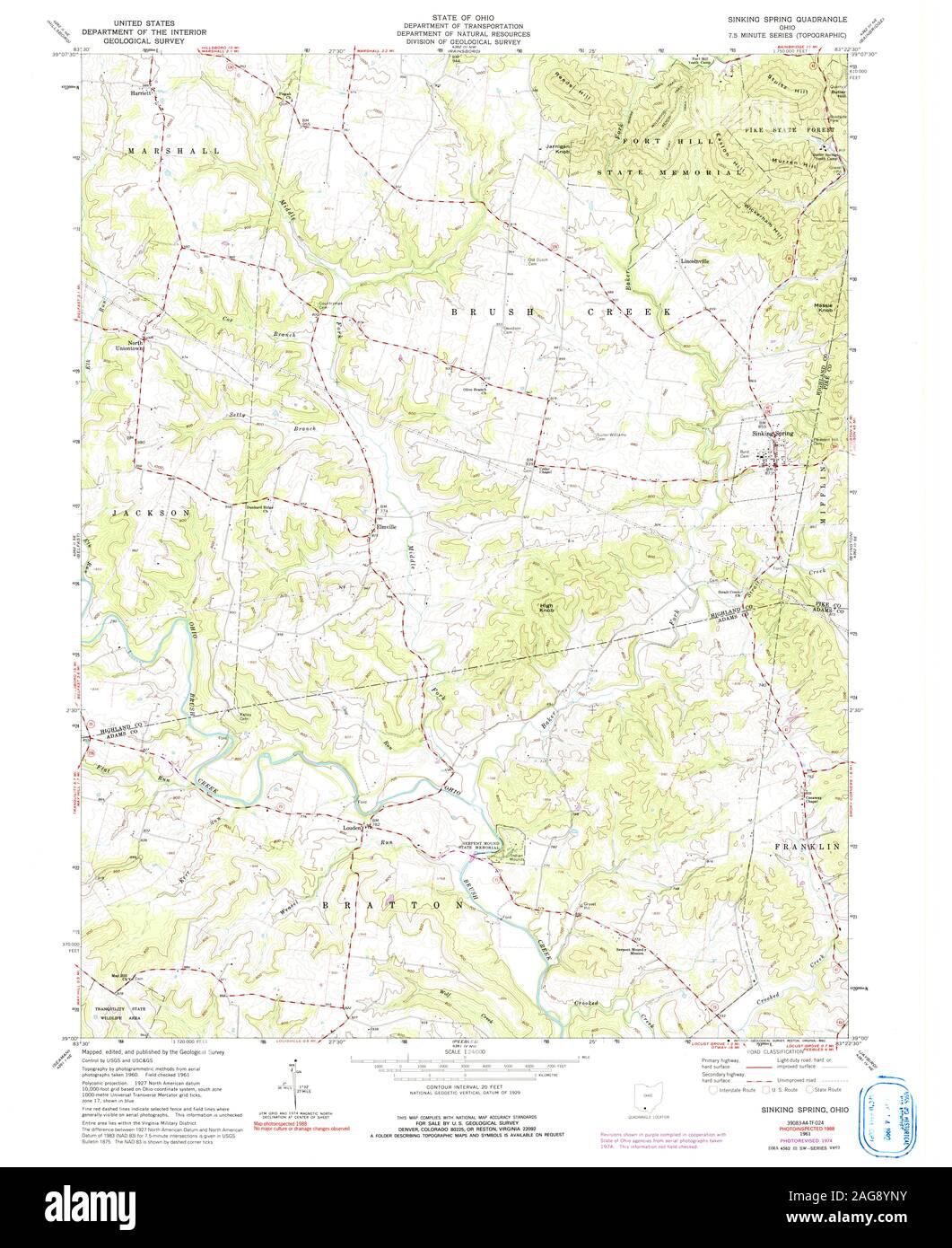 Map of sinking spring hi-res stock photography and images - Alamy
