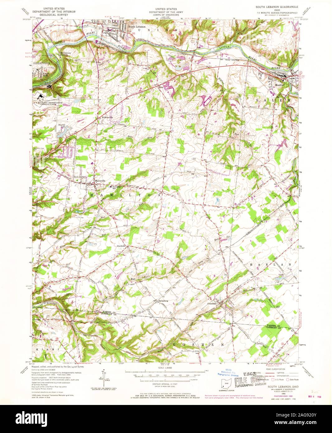 Map of lebanon ohio hi-res stock photography and images - Alamy