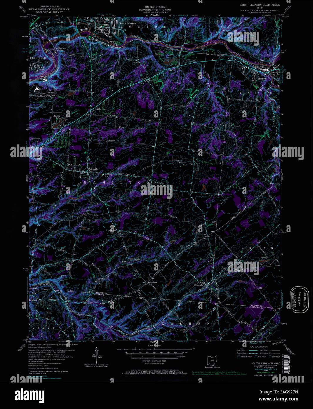Map of lebanon ohio hi-res stock photography and images - Alamy