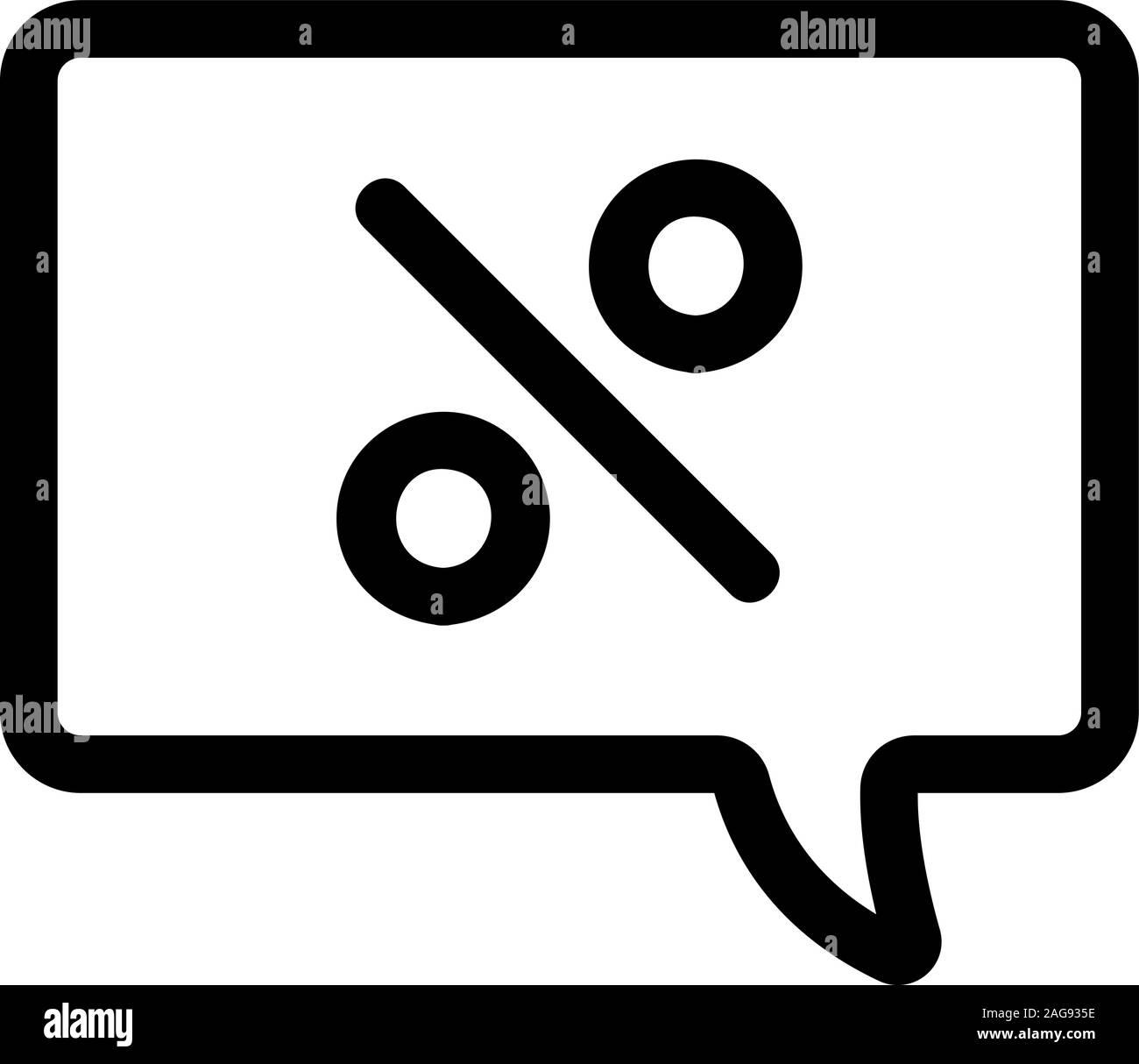 Discount icon vector. Isolated contour symbol illustration Stock Vector ...