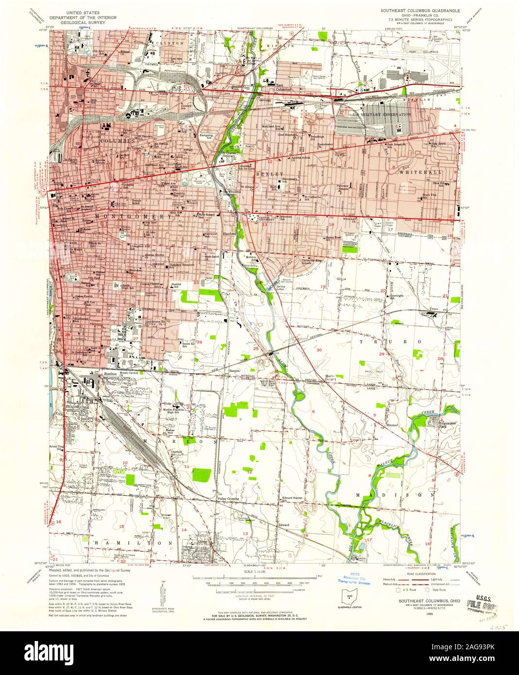 Columbus oh map hi-res stock photography and images - Alamy
