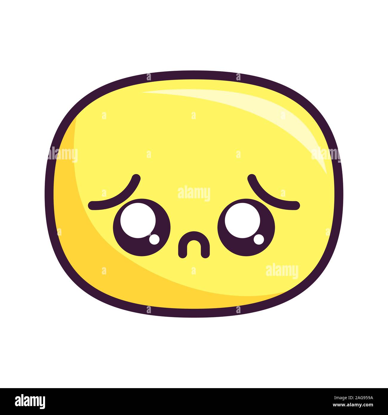 Cute Cartoon Sad Face