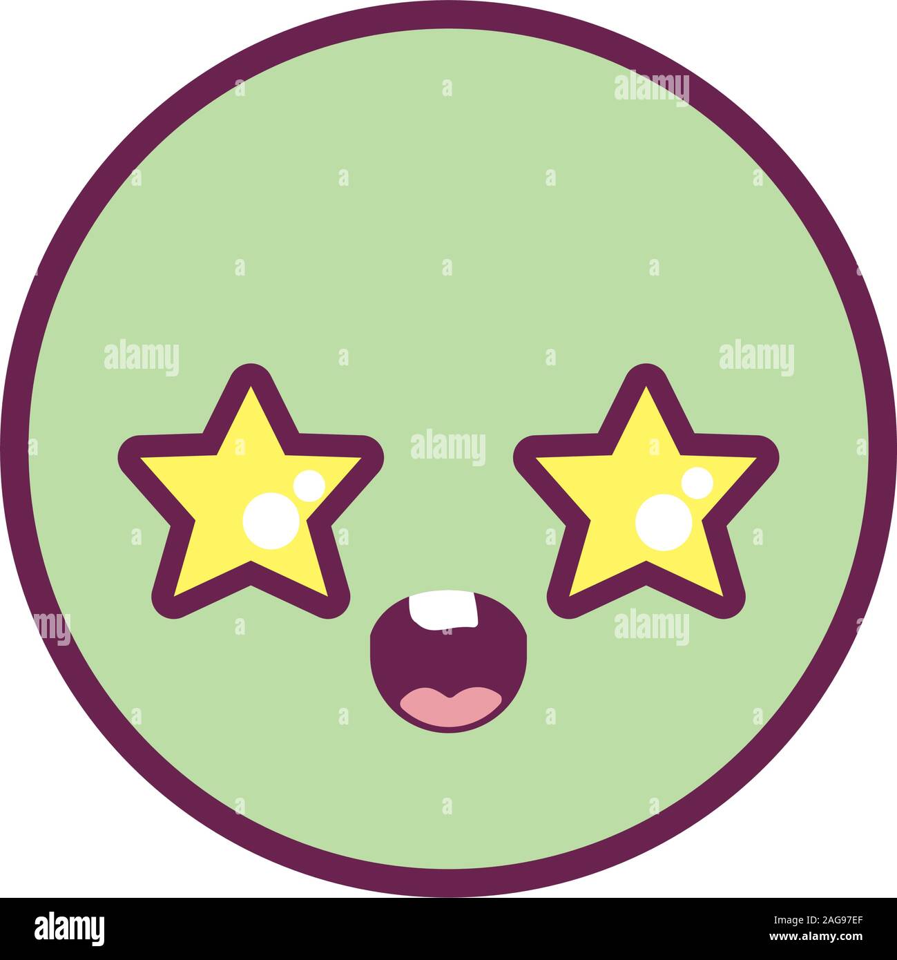 happy circle cartoon design, Kawaii expression cute character funny and ...