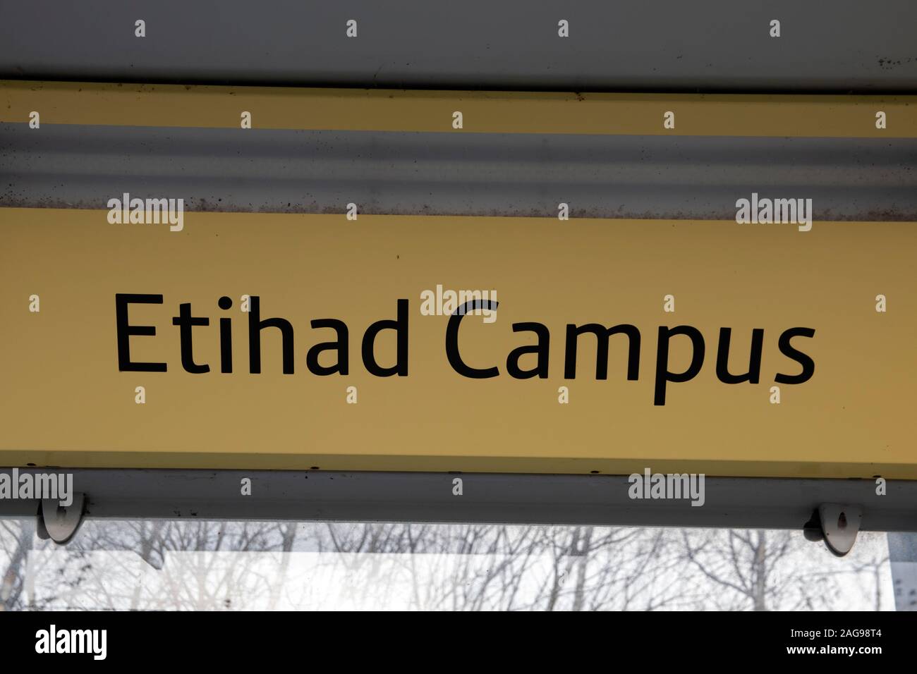 Etihad Campus Station Sign At Manchster England 2019 Stock Photo - Alamy