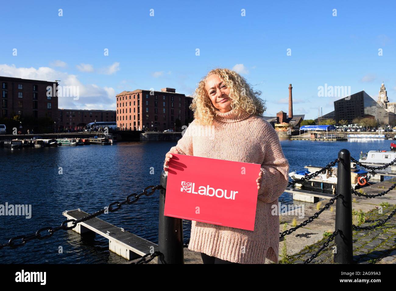 Kim Johnson, on location in Liverpool 27th Ocotber 2019. Kim Johnson ...