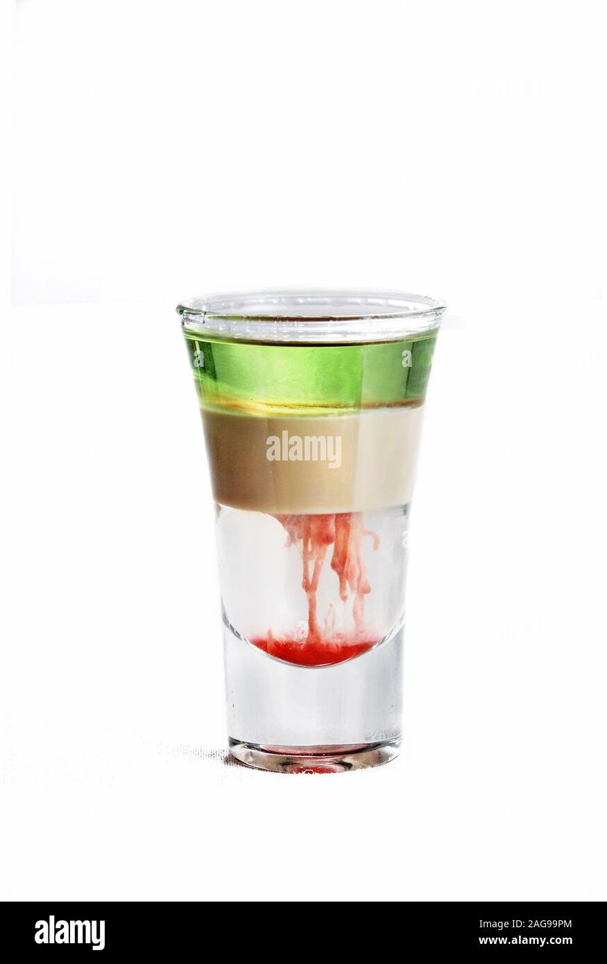 Multi colored alcoholic shot Cut Out Stock Images & Pictures - Alamy