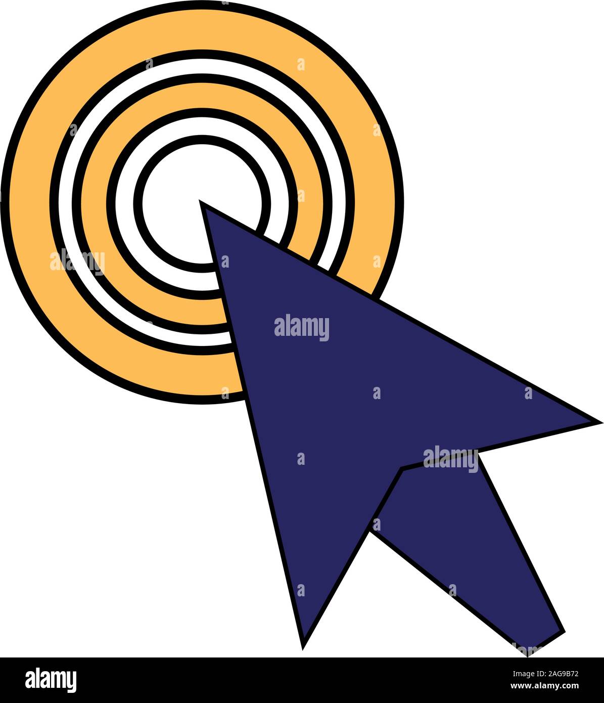 Cursor arrow design, Web pointer mouse click technology and direction ...