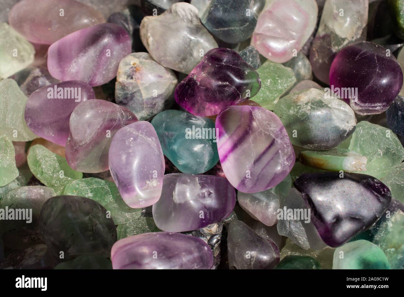 tumbled Rose Quartz gem stone as mineral rock specimen Stock Photo - Alamy