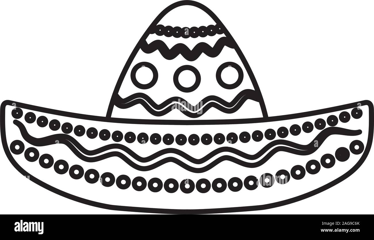 Mexican hat design, Mexico culture tourism landmark latin and party ...