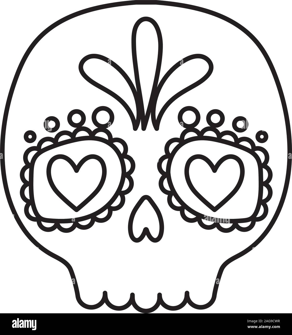 Simple Mexican Skull Drawings