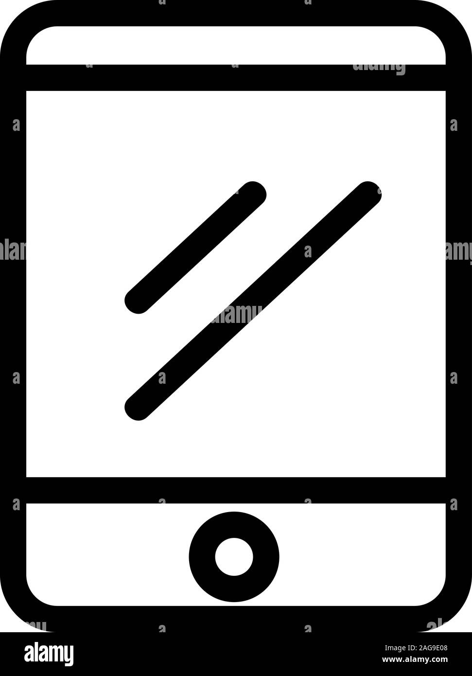 mobile phone icon vector. Isolated contour symbol illustration Stock ...