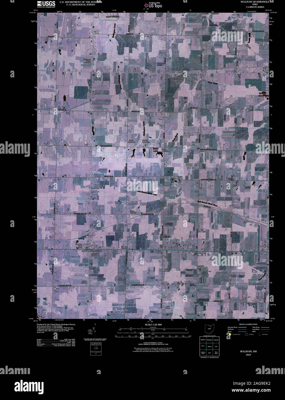 Map of sullivan ohio hi-res stock photography and images - Alamy