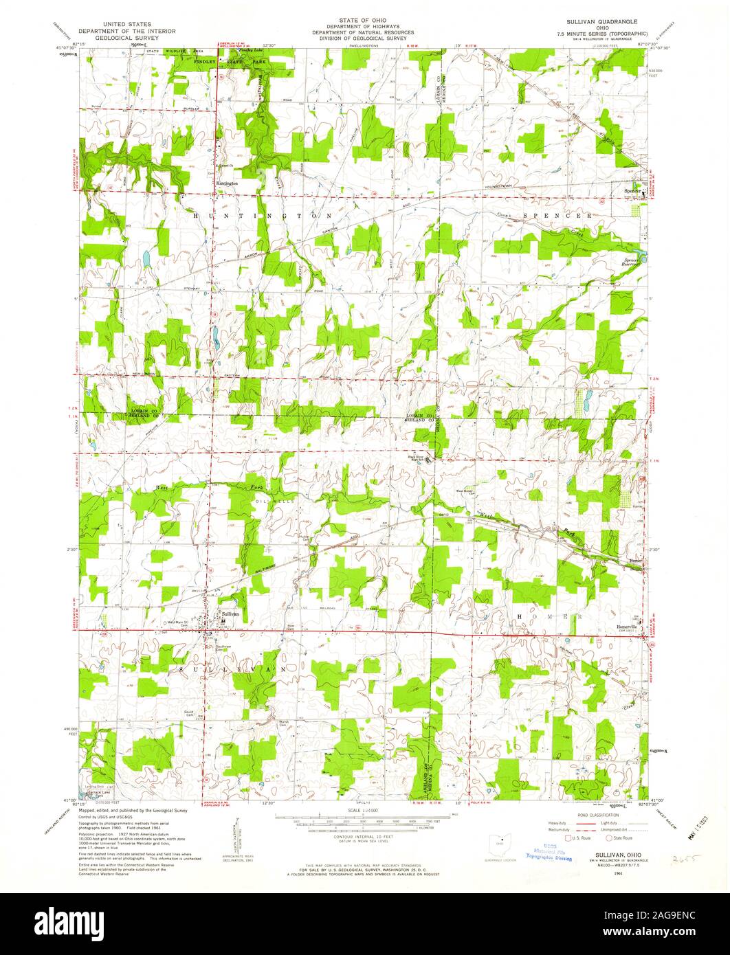 Map of sullivan ohio hi-res stock photography and images - Alamy