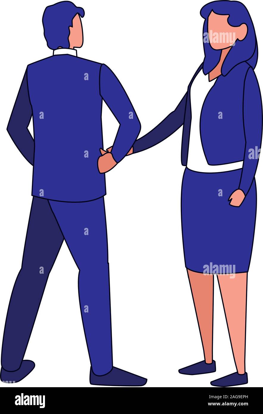 Woman and man avatar of back design, Person people human profile and ...