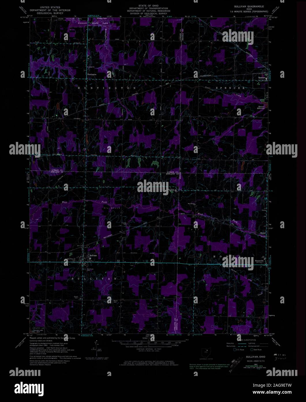 Sullivan ohio map hi-res stock photography and images - Alamy