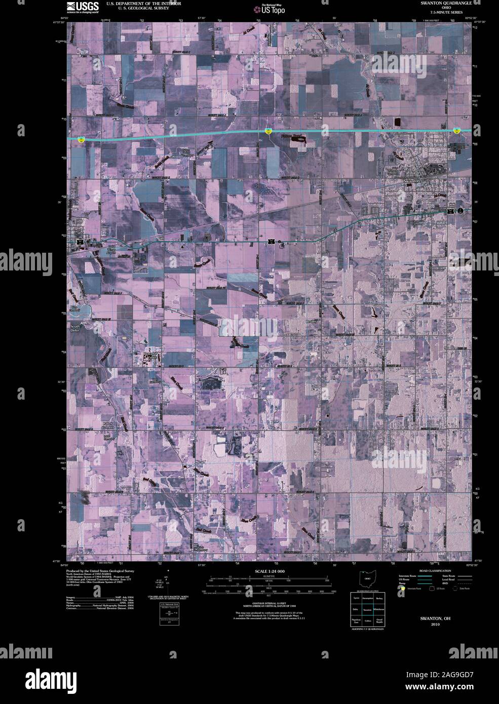 Map of swanton hi-res stock photography and images - Alamy