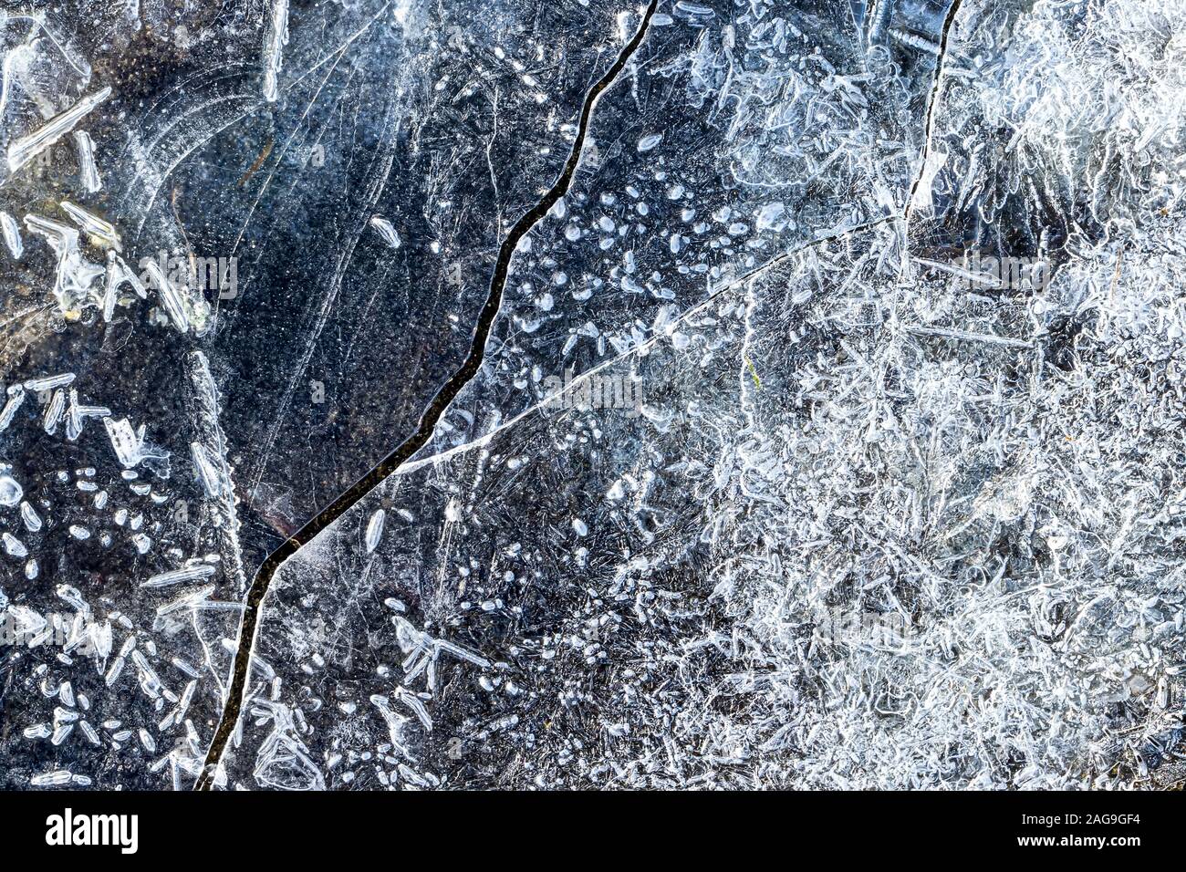 Texture of ice in the winter. Abstract background for design ...