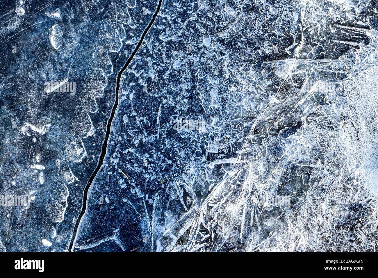 Texture of ice in the winter. Abstract background for design ...