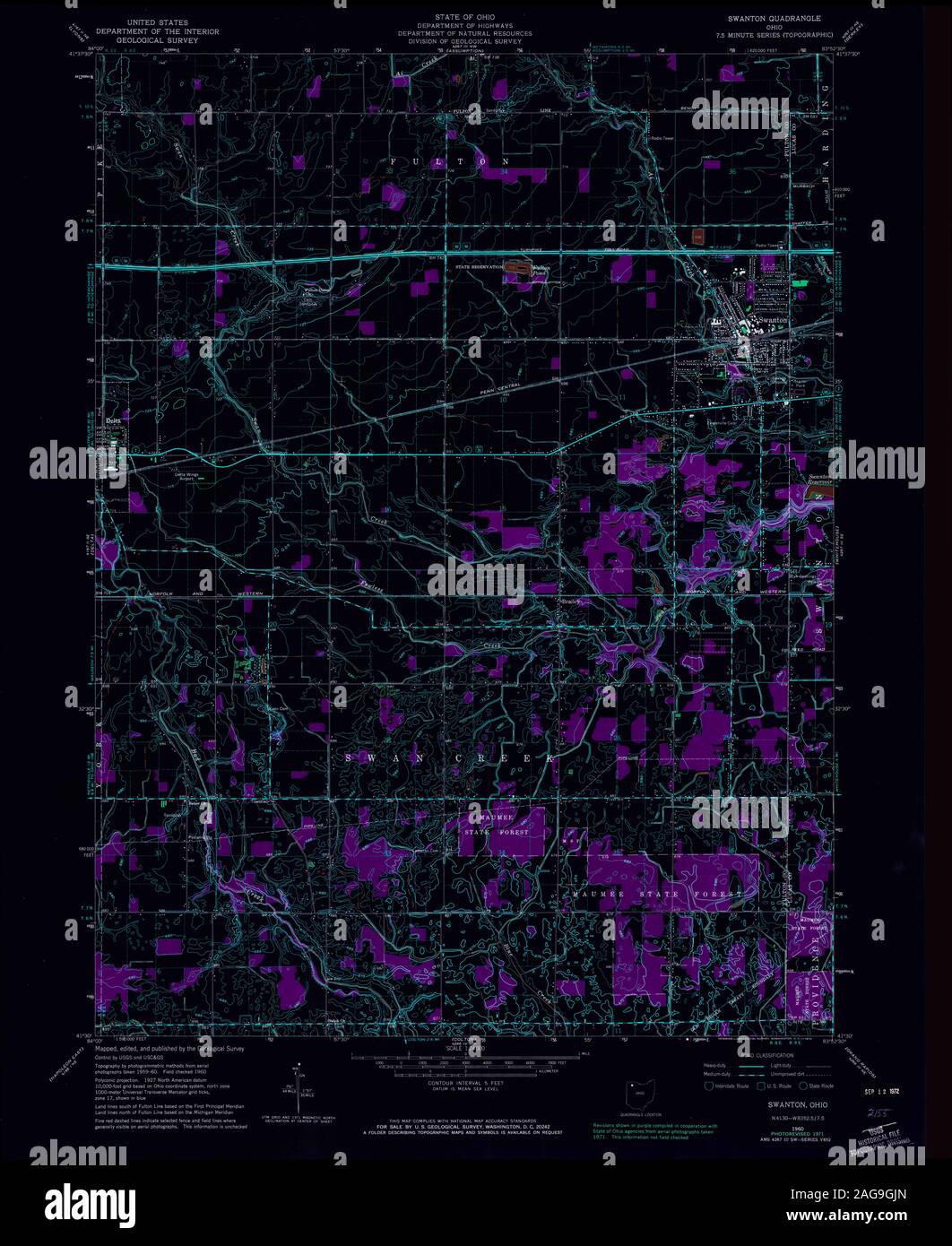 Map of swanton hi-res stock photography and images - Alamy