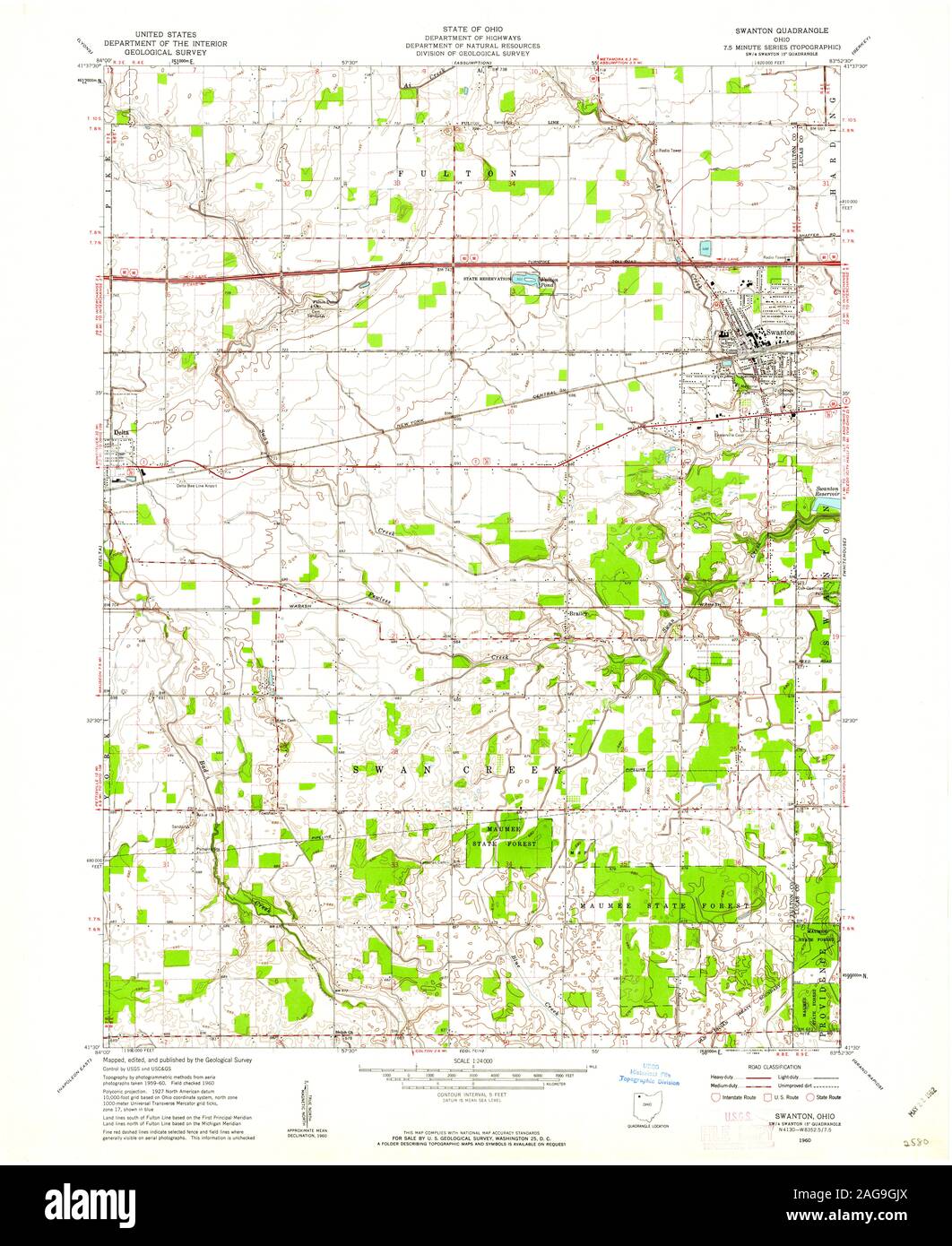Map of swanton hi-res stock photography and images - Alamy