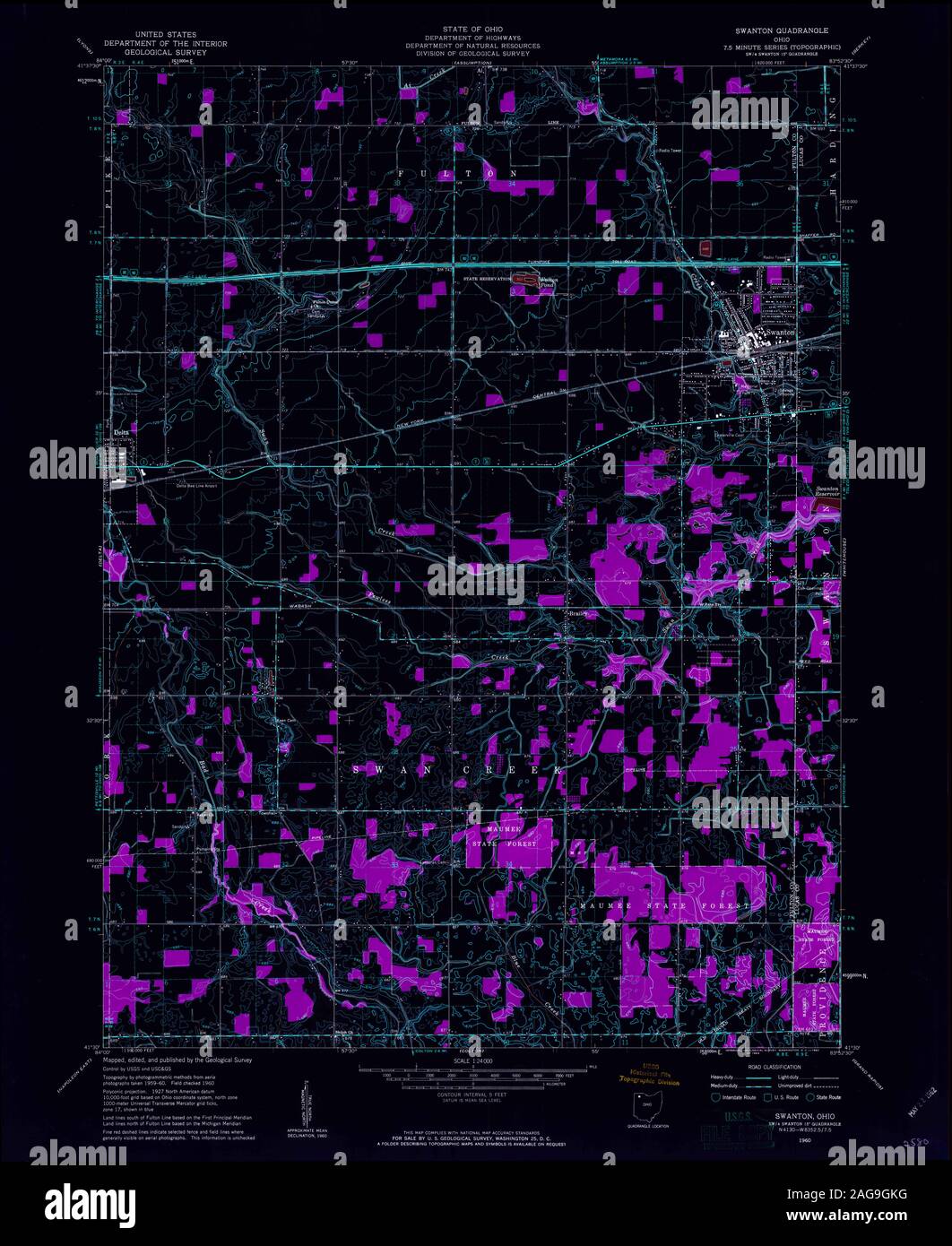 Map of swanton hi-res stock photography and images - Alamy