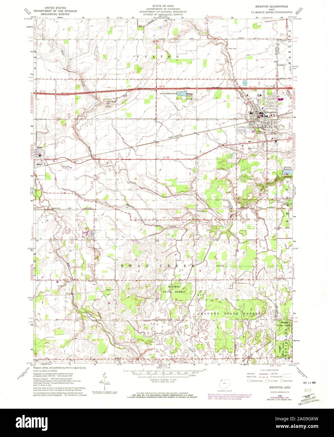Map of swanton hi-res stock photography and images - Alamy