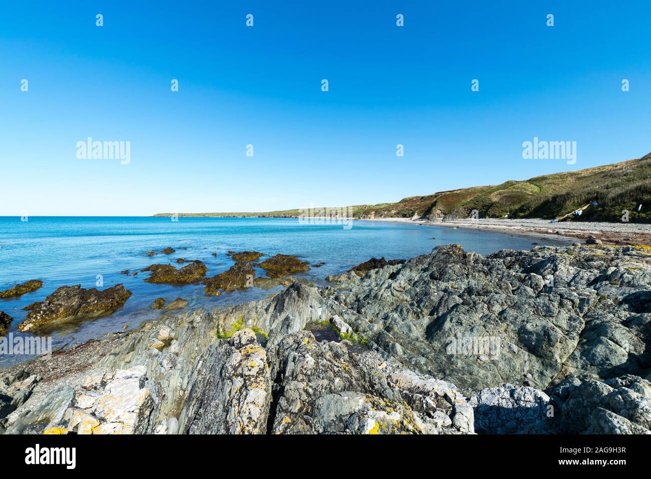 Traeth Penllech near Porth Colmon on the Lleyn Peninsula Gwynedd North ...