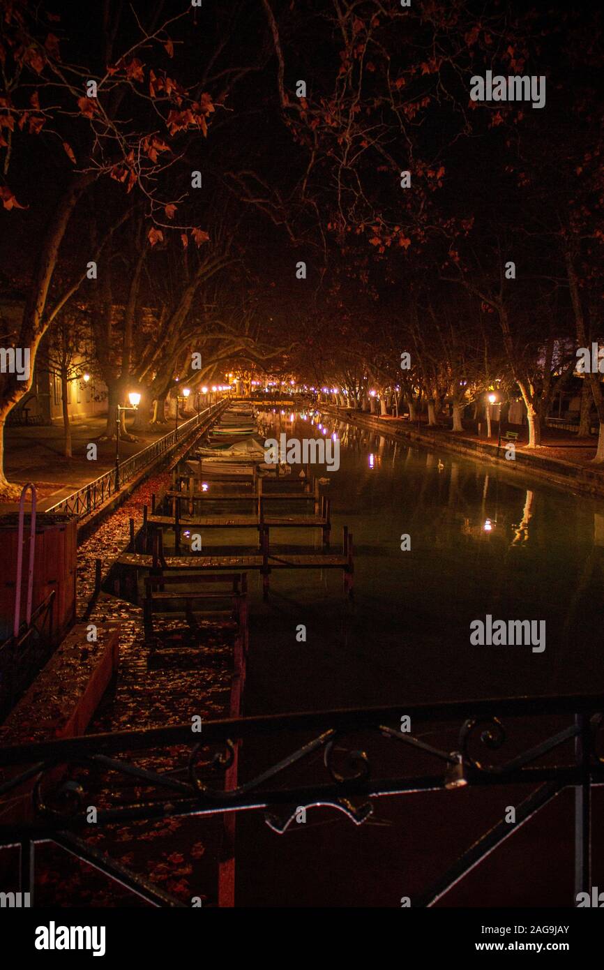 Vertical shot of beautiful city lights spreading warmth during ...