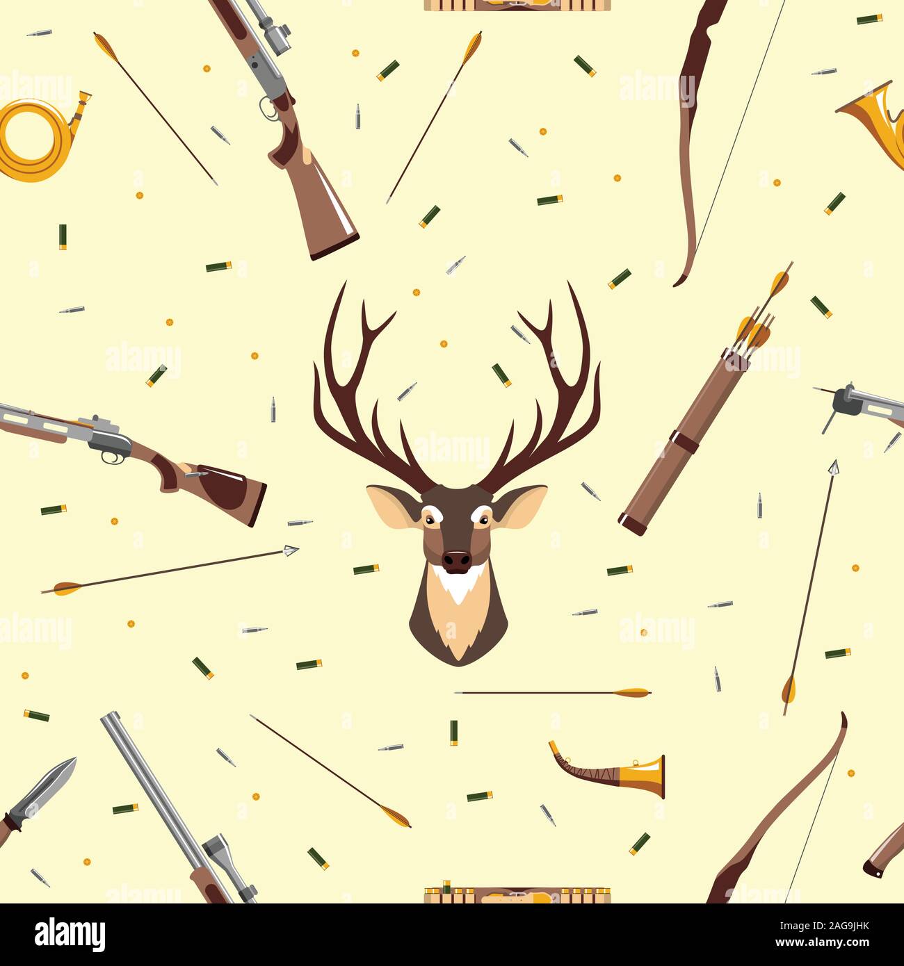 Hunting seamless pattern Stock Vector Image & Art - Alamy