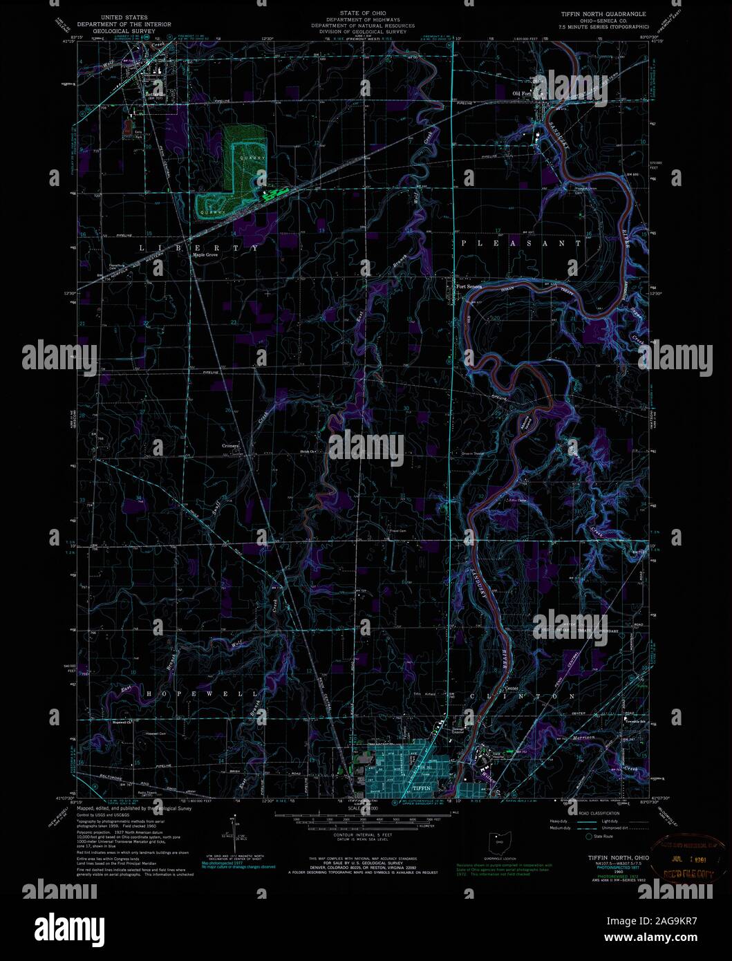 Tiffin ohio map hi-res stock photography and images - Alamy