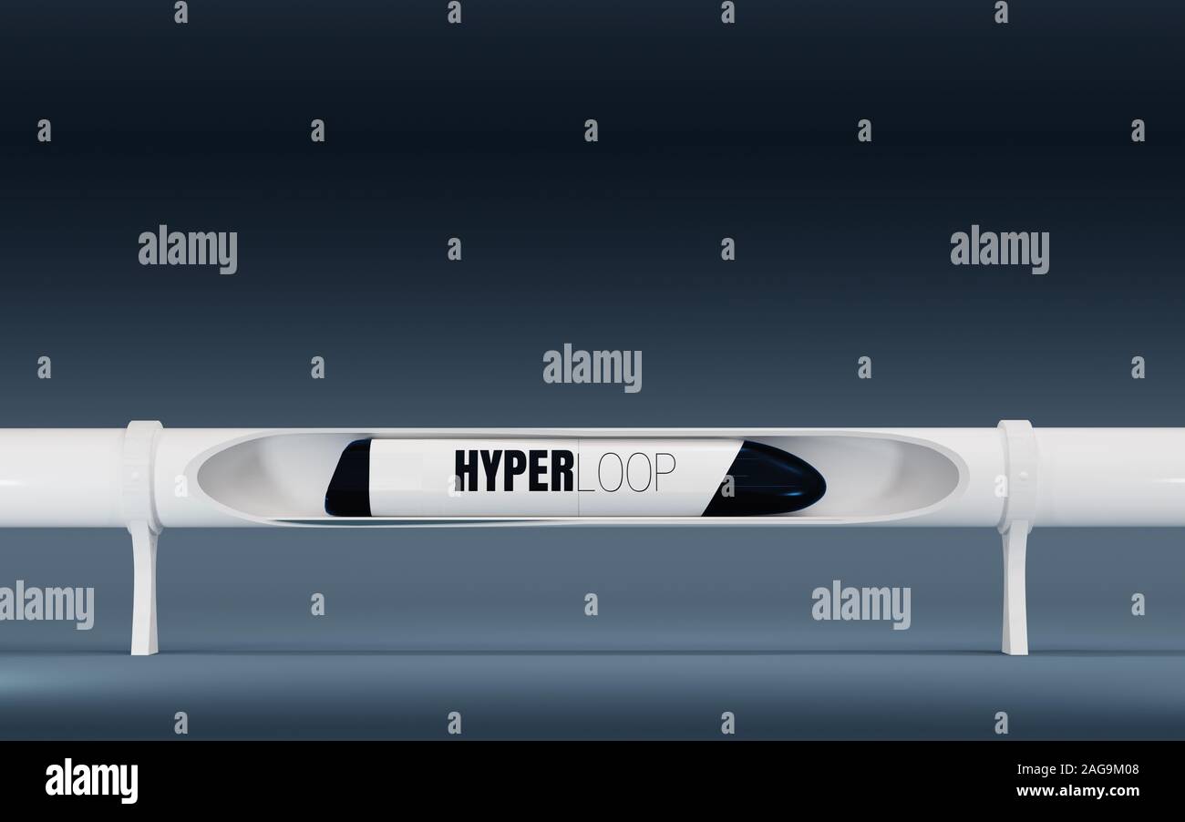 Hypertube concept on dark background. 3d illustration Stock Photo - Alamy