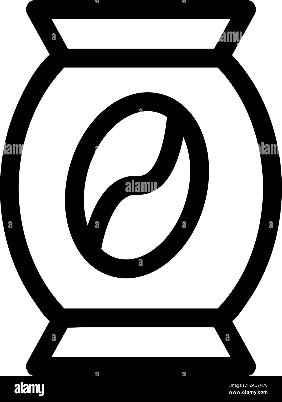 Bank with coffee vector icon. Isolated contour symbol illustration ...