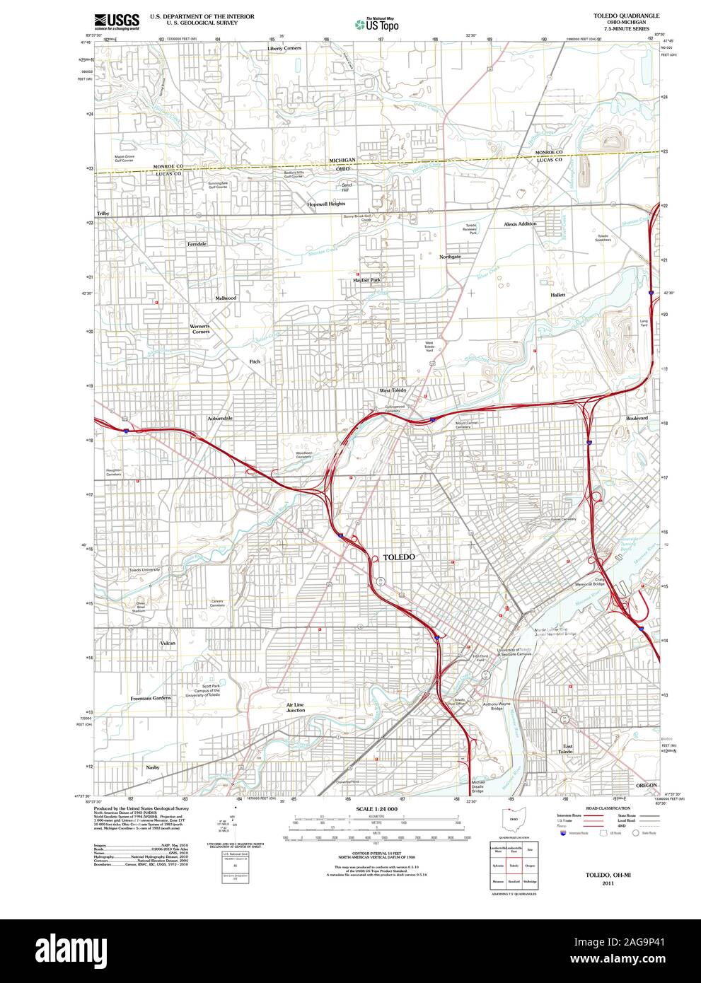 Toledo cartographic map Cut Out Stock Images & Pictures - Alamy