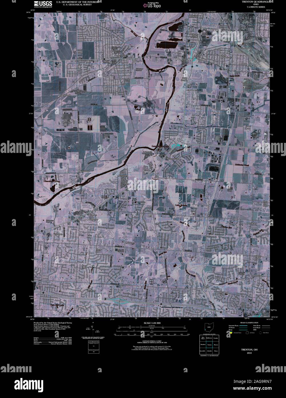 Map of trenton ohio hi-res stock photography and images - Alamy