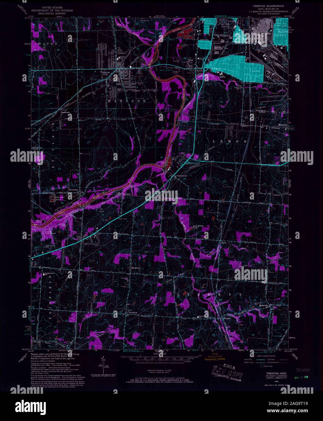 Map of trenton ohio hi-res stock photography and images - Alamy
