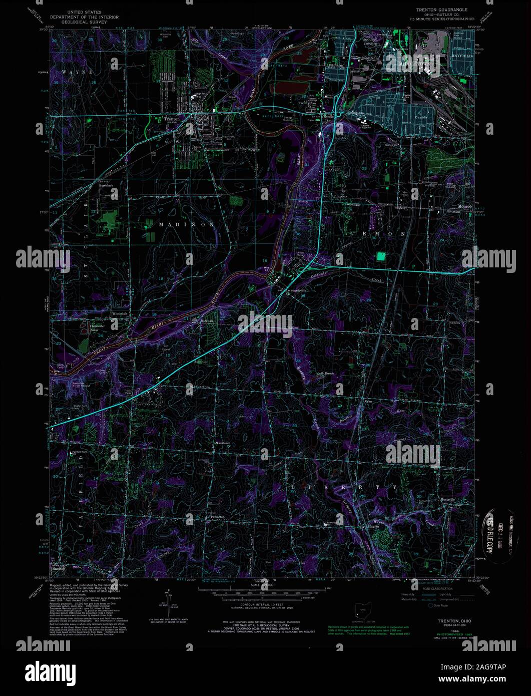 Trenton ohio map hi-res stock photography and images - Alamy