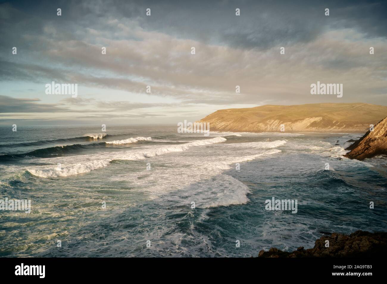 coastline with brave sea Stock Photo - Alamy