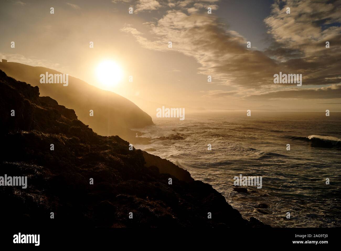 coastline with brave sea Stock Photo - Alamy