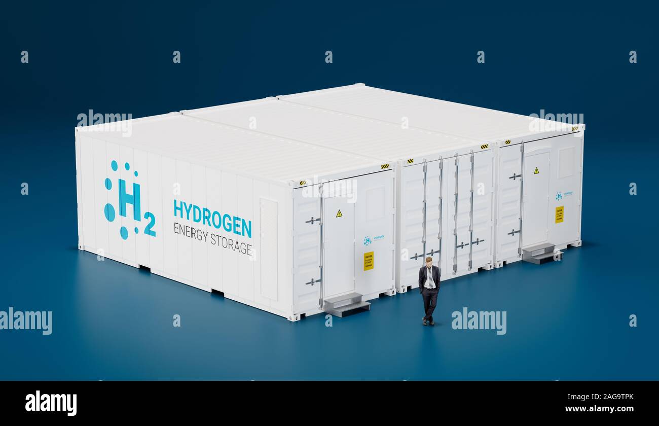 Concept of hi tech mobile hydrogen energy storage facility made of ...