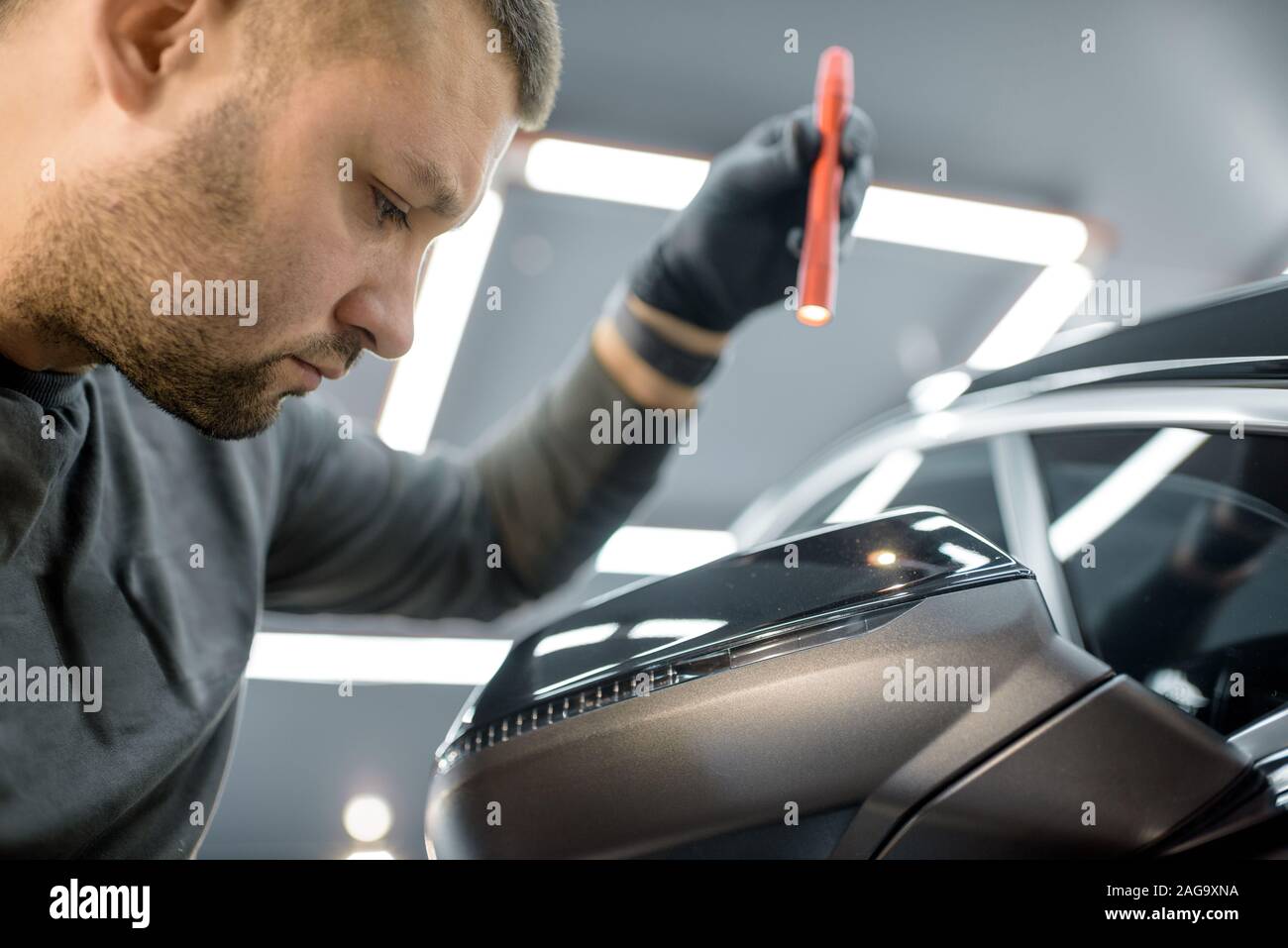 Vehicle inspection mirror hi-res stock photography and images - Alamy