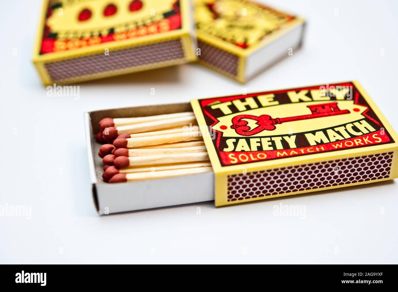 vintage boxes of safety matches isolated Stock Photo - Alamy