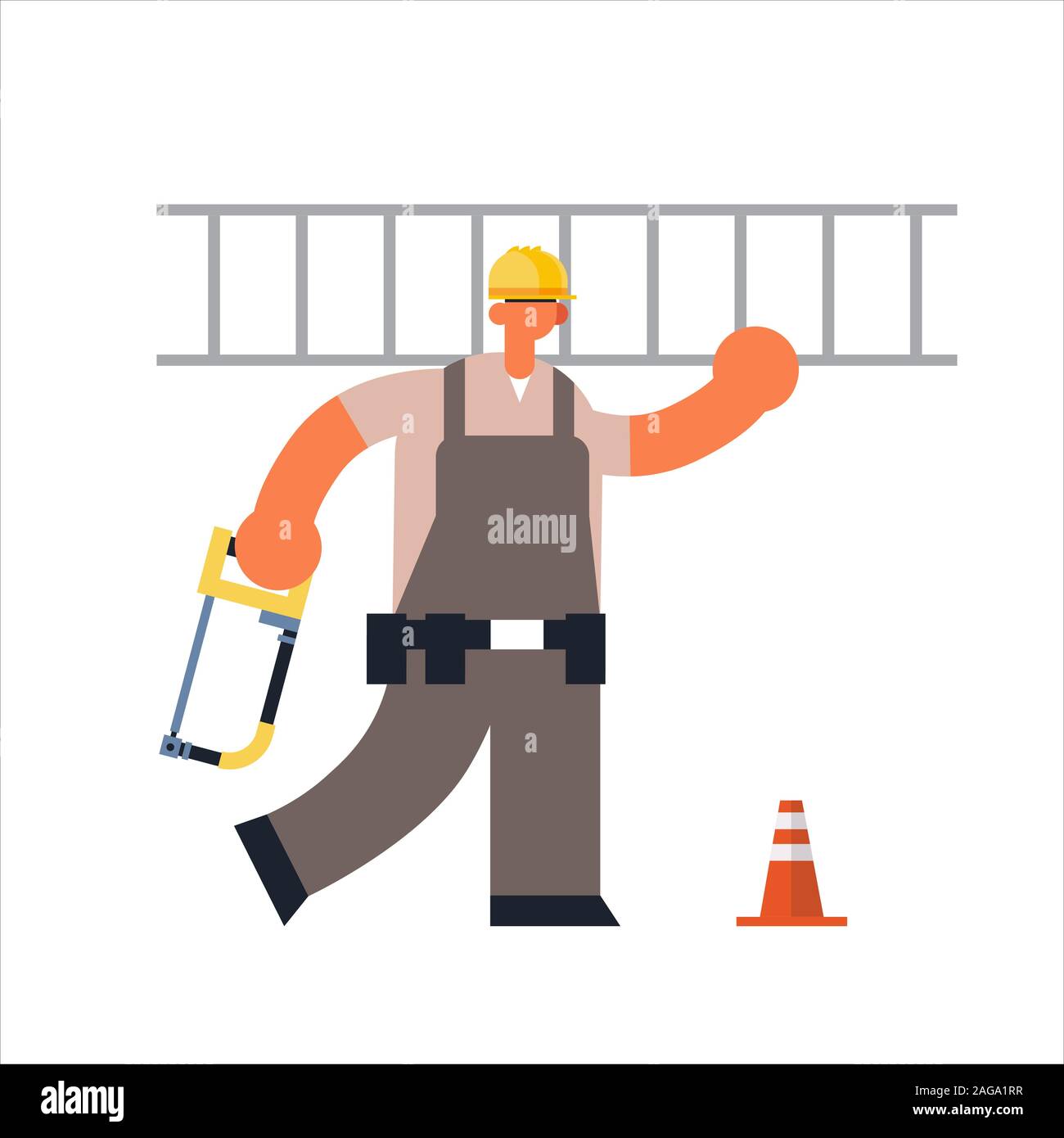 Workman ladder Stock Vector Images - Alamy