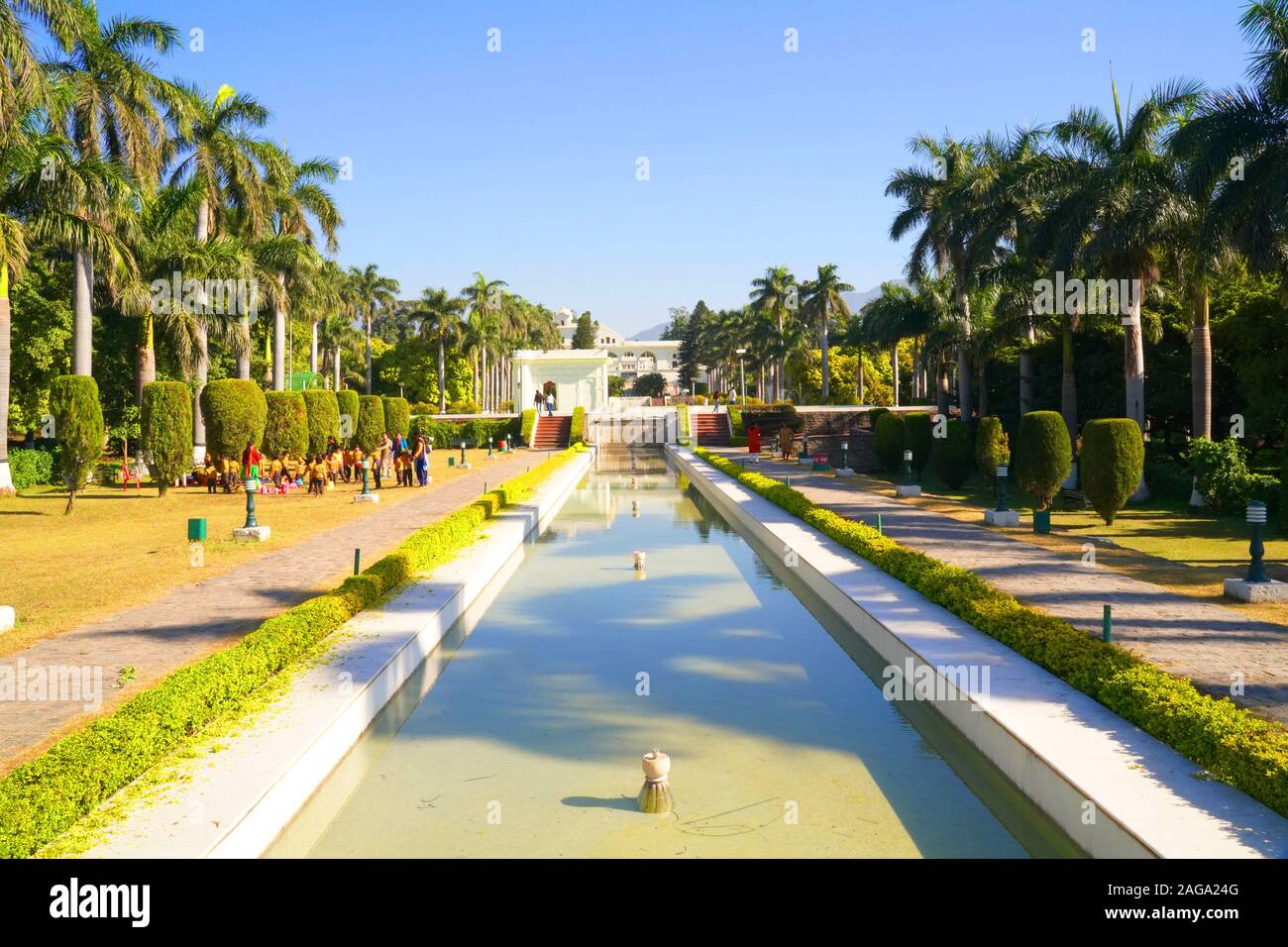 Panchkula, Haryana / India - December 03 2019: Yadavindra Gardens, also ...