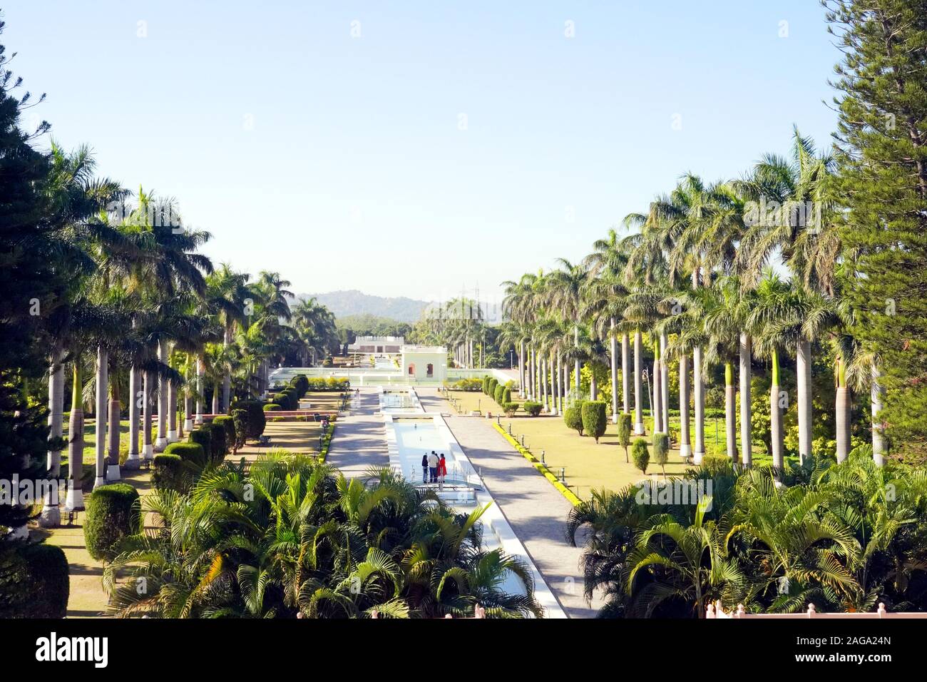 Panchkula, Haryana / India - December 03 2019: Yadavindra Gardens, also ...