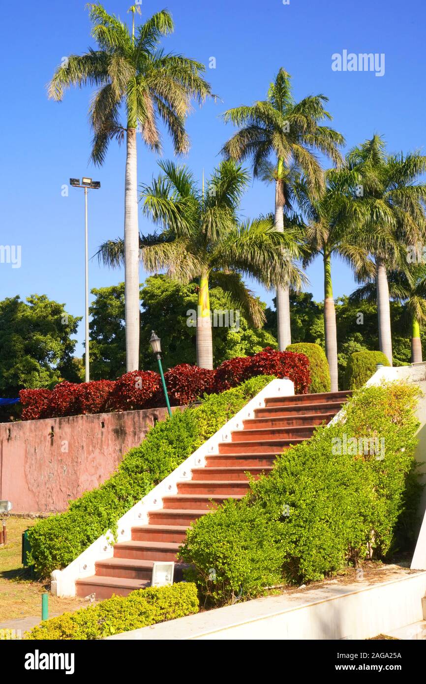 Panchkula, Haryana / India - December 03 2019: Yadavindra Gardens, also ...