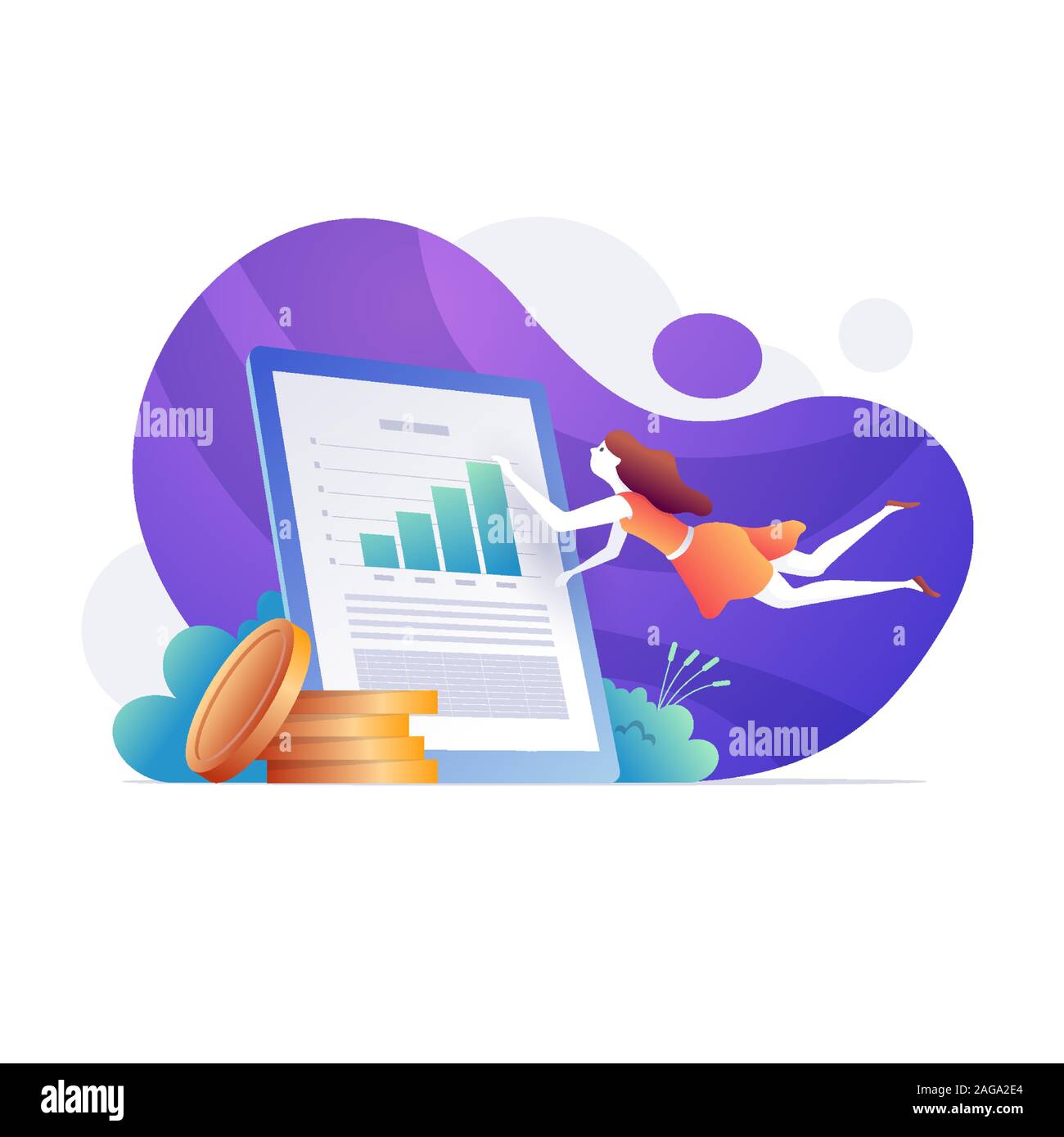 Balance sheet and screen Stock Vector Images - Alamy