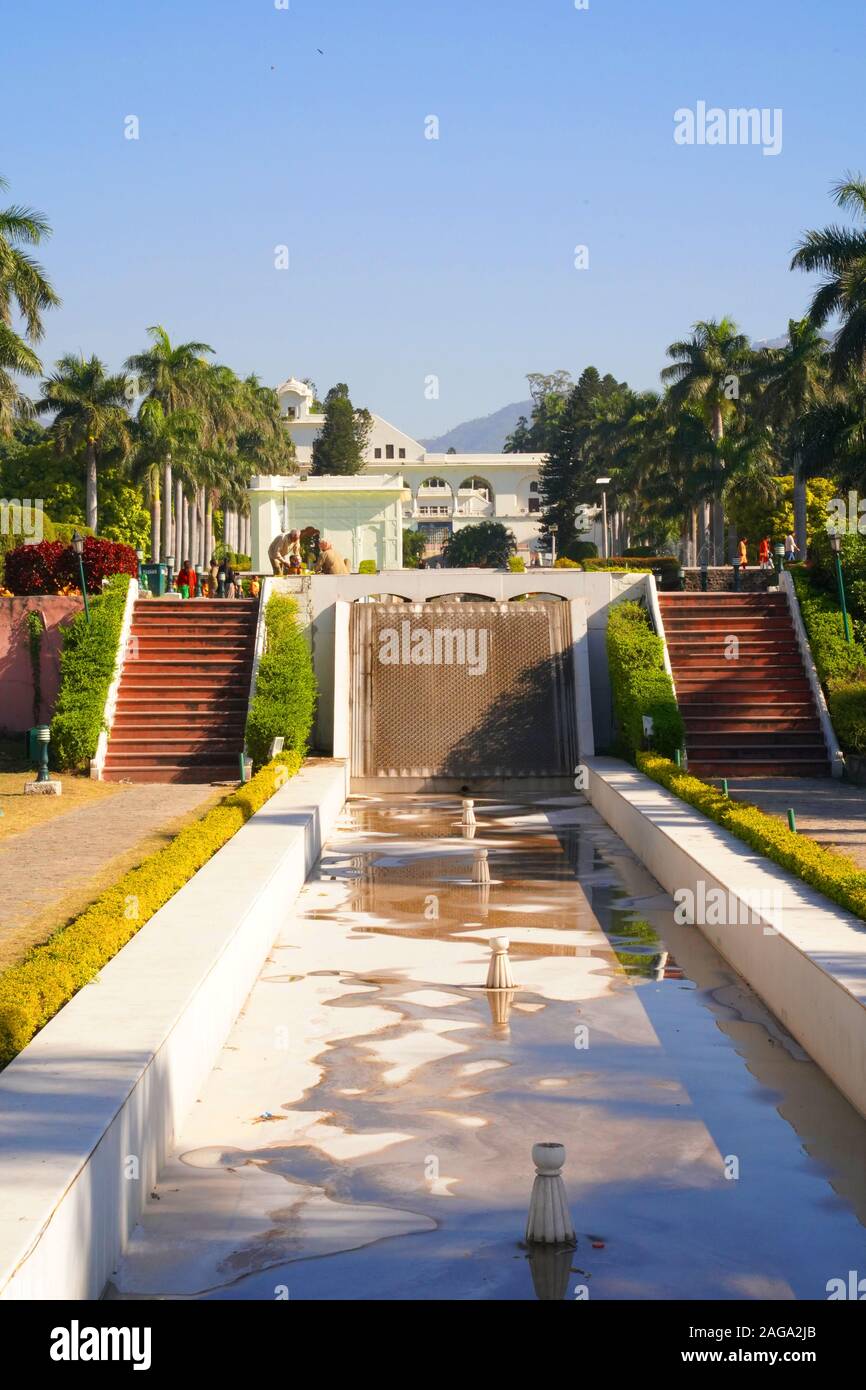 Panchkula, Haryana / India - December 03 2019: Yadavindra Gardens, also ...