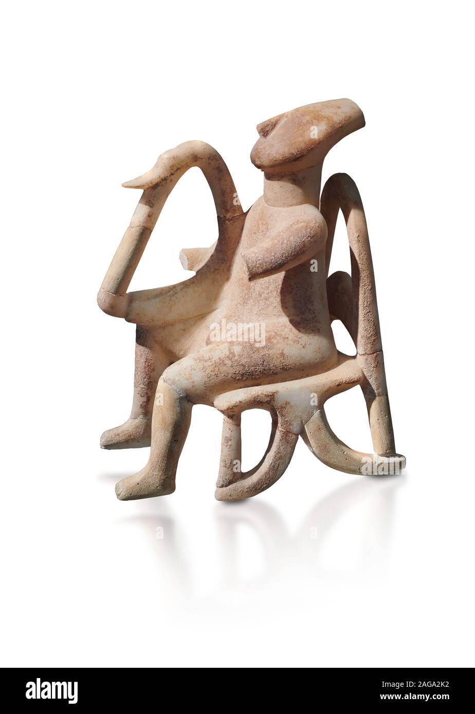 The 'Harpist of Keros' a seated parian marble female Cycladic figurine ...